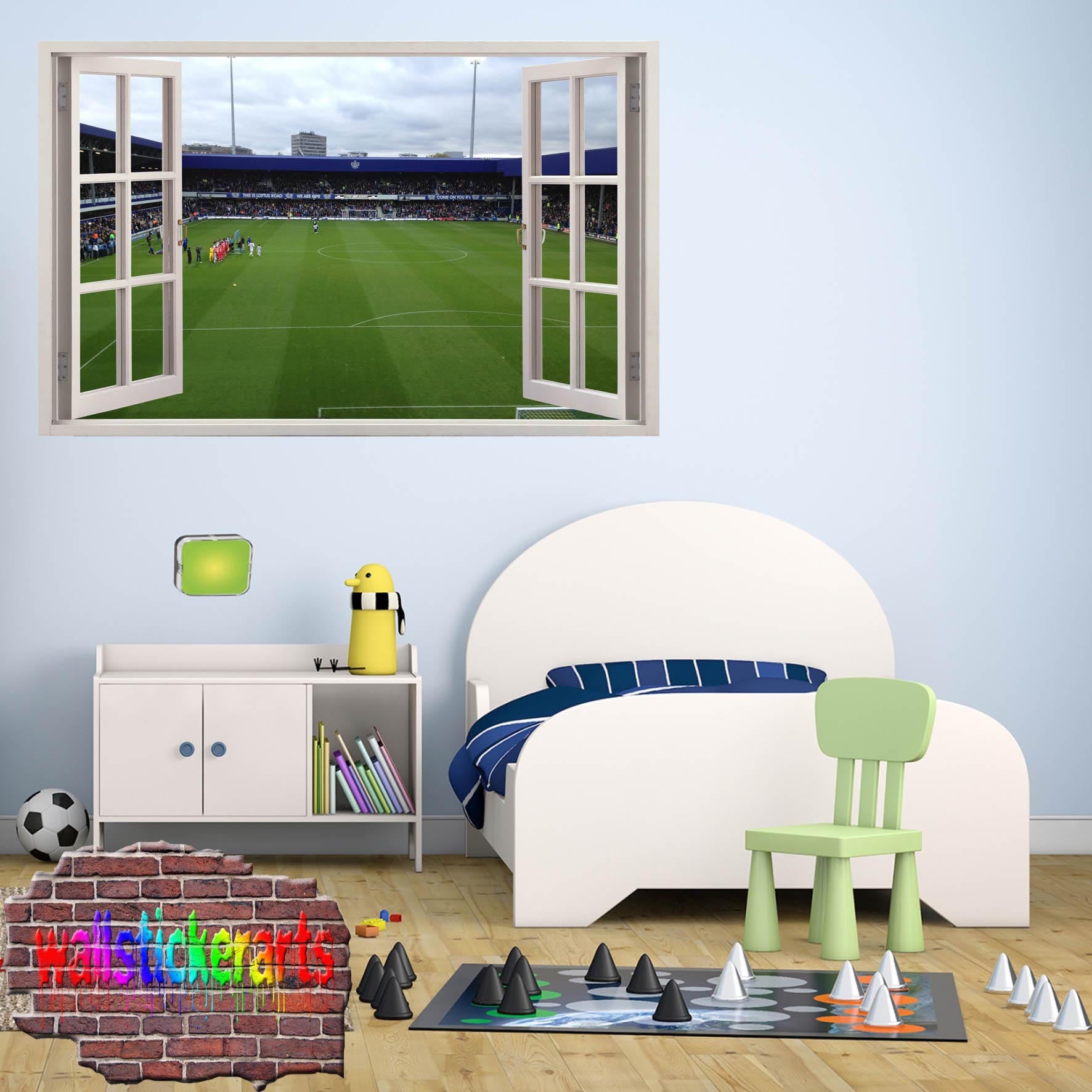 QPR Loftus Road Football Stadium 3d Art Wall Sticker Mural Room Office ...